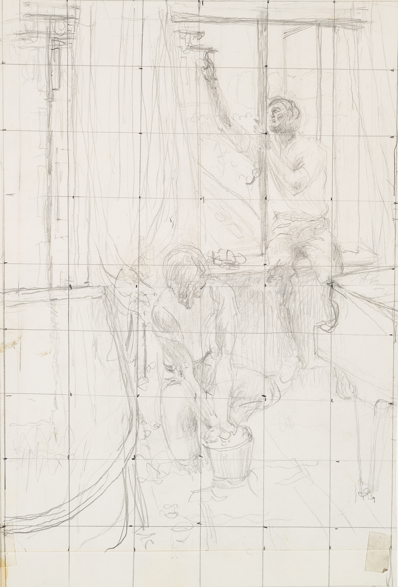 Study for "The Window Washers" - Wichita Art Museum