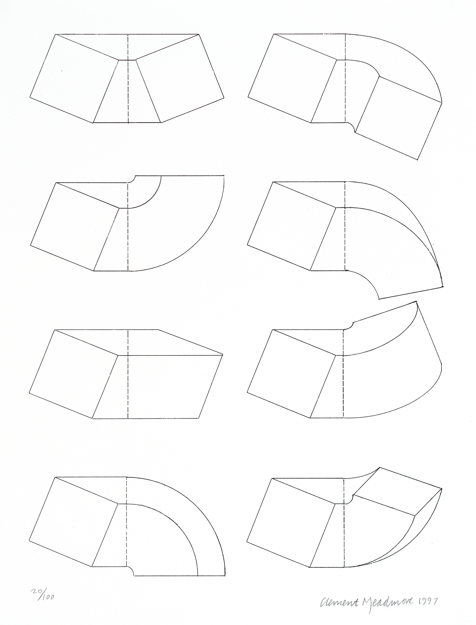 Two Identical Units Joined Eight Ways, - Wichita Art Museum