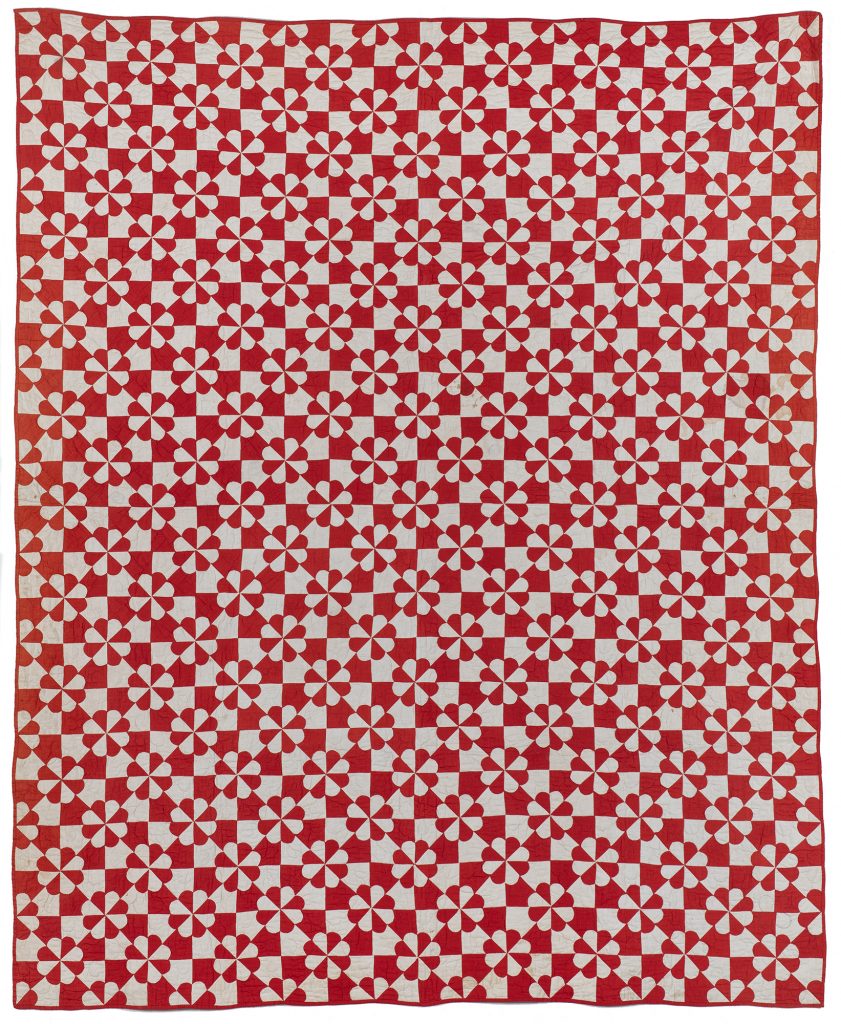 Quilt in Hearts and Gizzards pattern - Wichita Art Museum