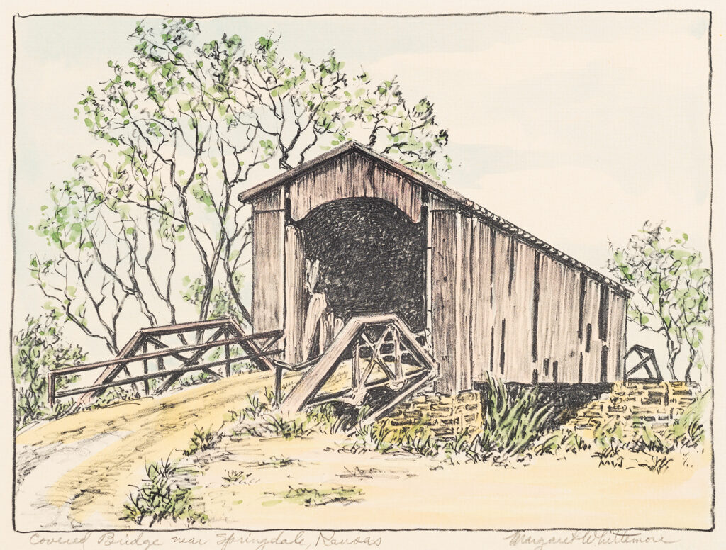 Covered Bridge near Springdale, Kansas - Wichita Art Museum